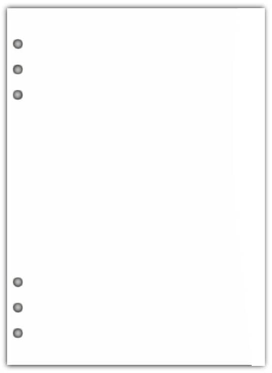 Blank White Register Book Pages - Monarch